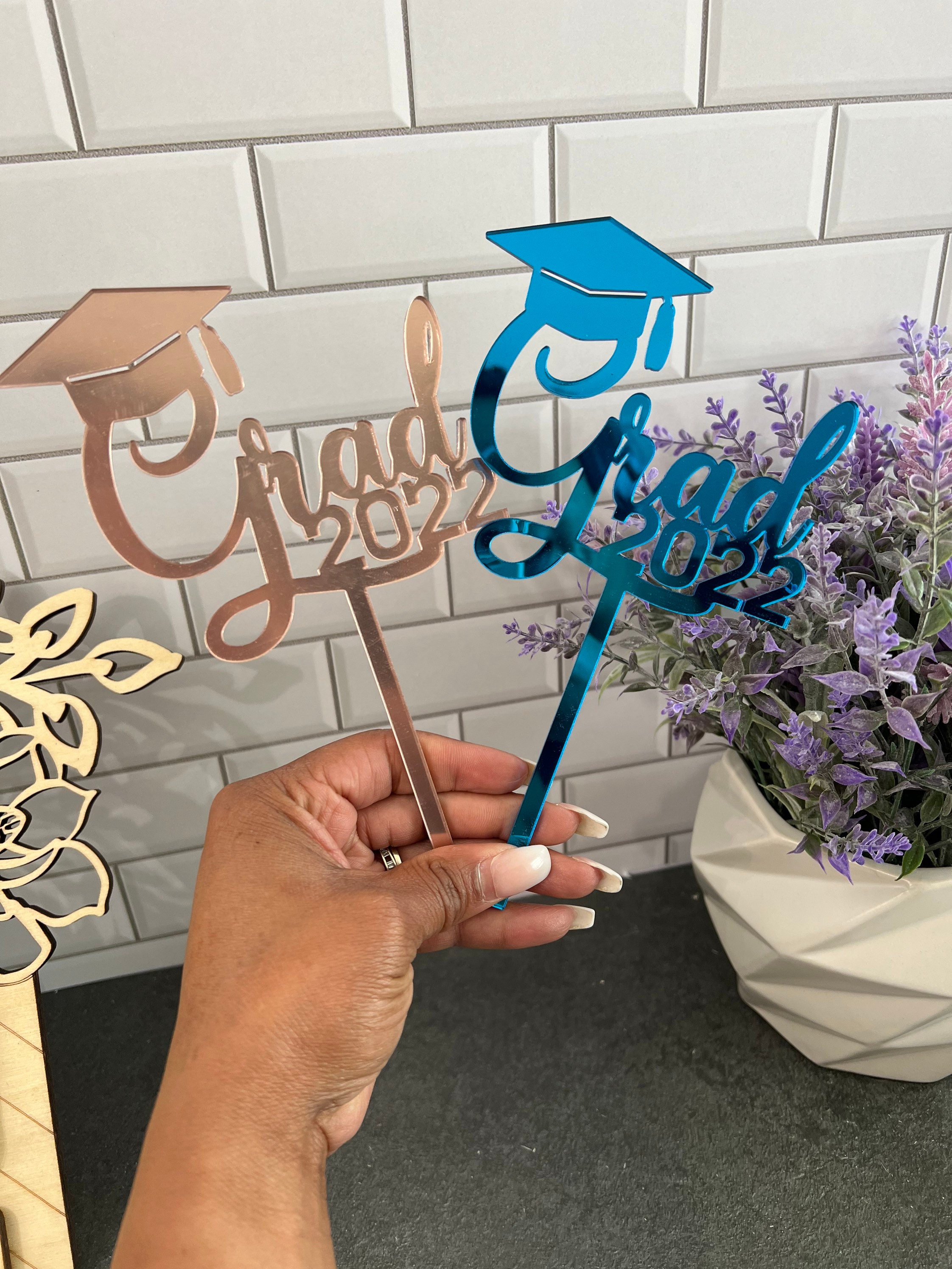 Grad 2022 Cake Topper With Mortar Board Acrylic Graduation - Etsy Canada