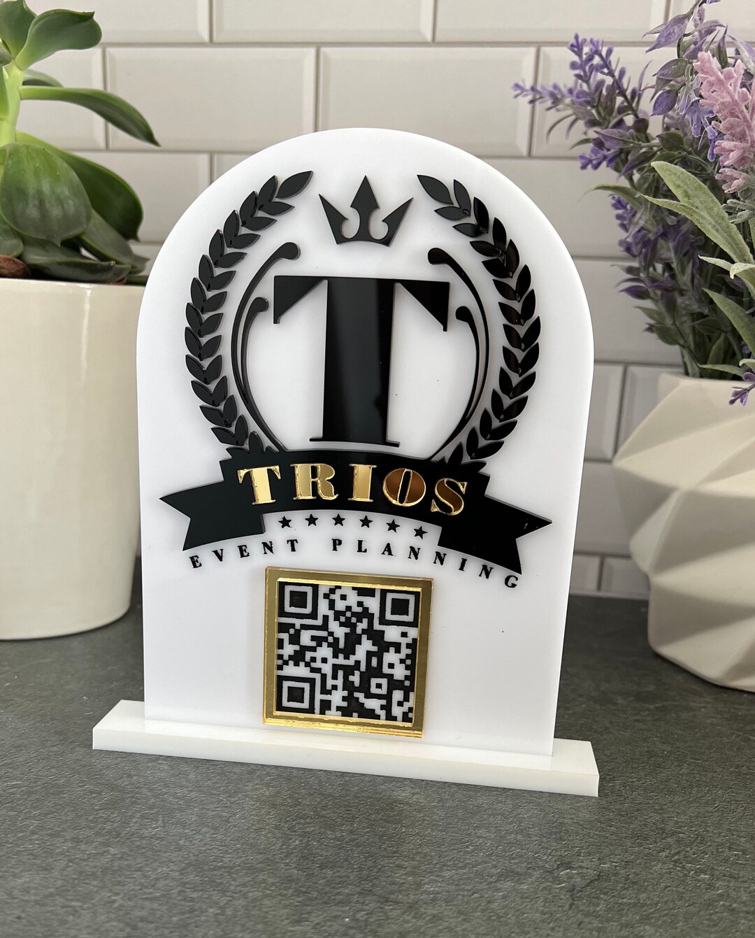 Custom Shape and Designed Acrylic Social Media Signs QR Code Sign - Etsy