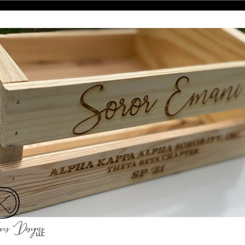 Engraved Personalized Pine Crate | Etsy