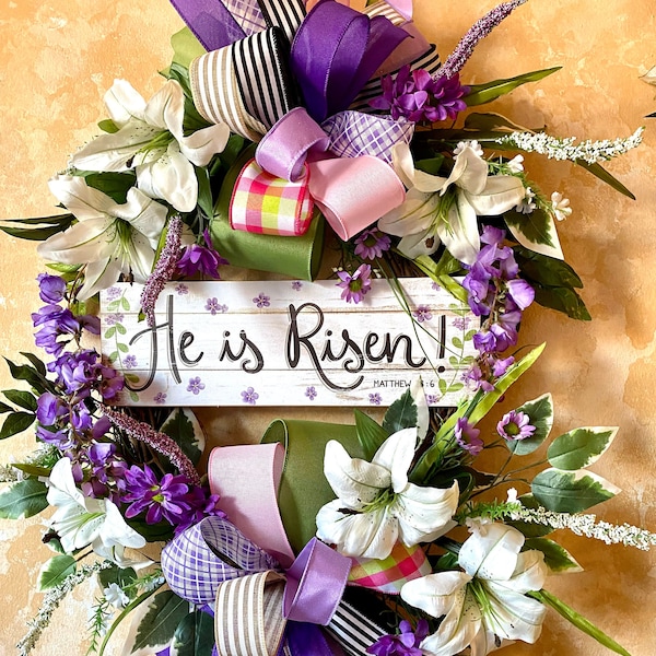 Religious Easter Wreath - Etsy