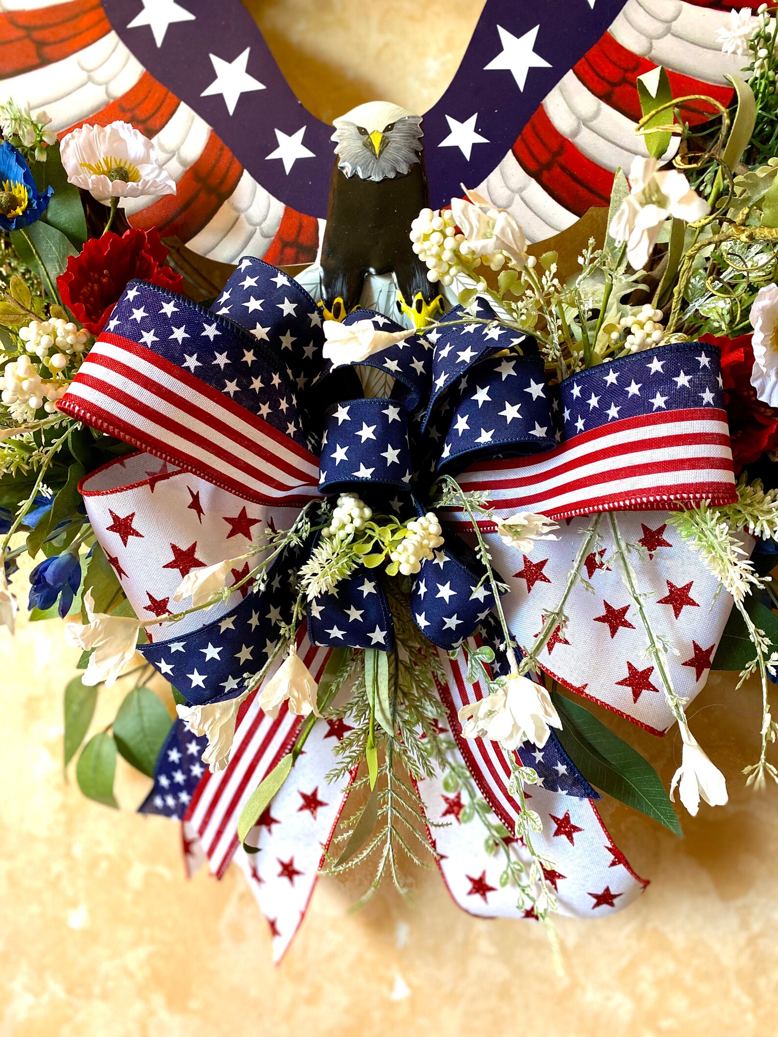 Eagle Wreath for Front Door,4th of July Decor,summer Patriotic Decor ...