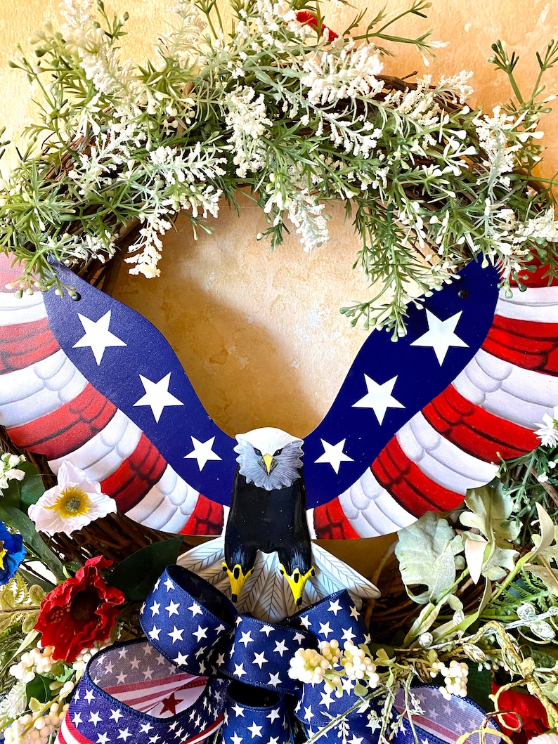 Eagle Wreath for Front Door4th of July Decorsummer Patriotic - Etsy