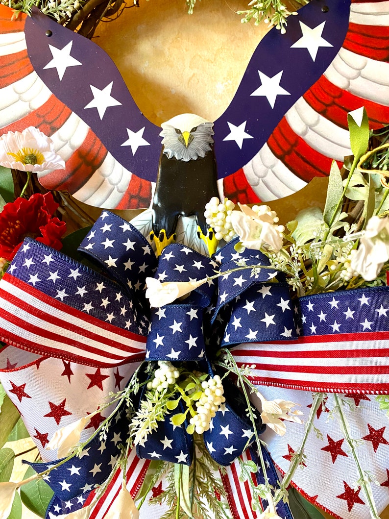 Eagle Wreath for Front Door4th of July Decorsummer Patriotic - Etsy