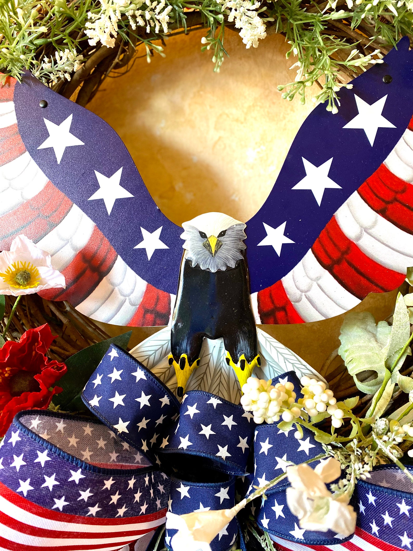 Eagle Wreath for Front Door,4th of July Decor,summer Patriotic Decor ...