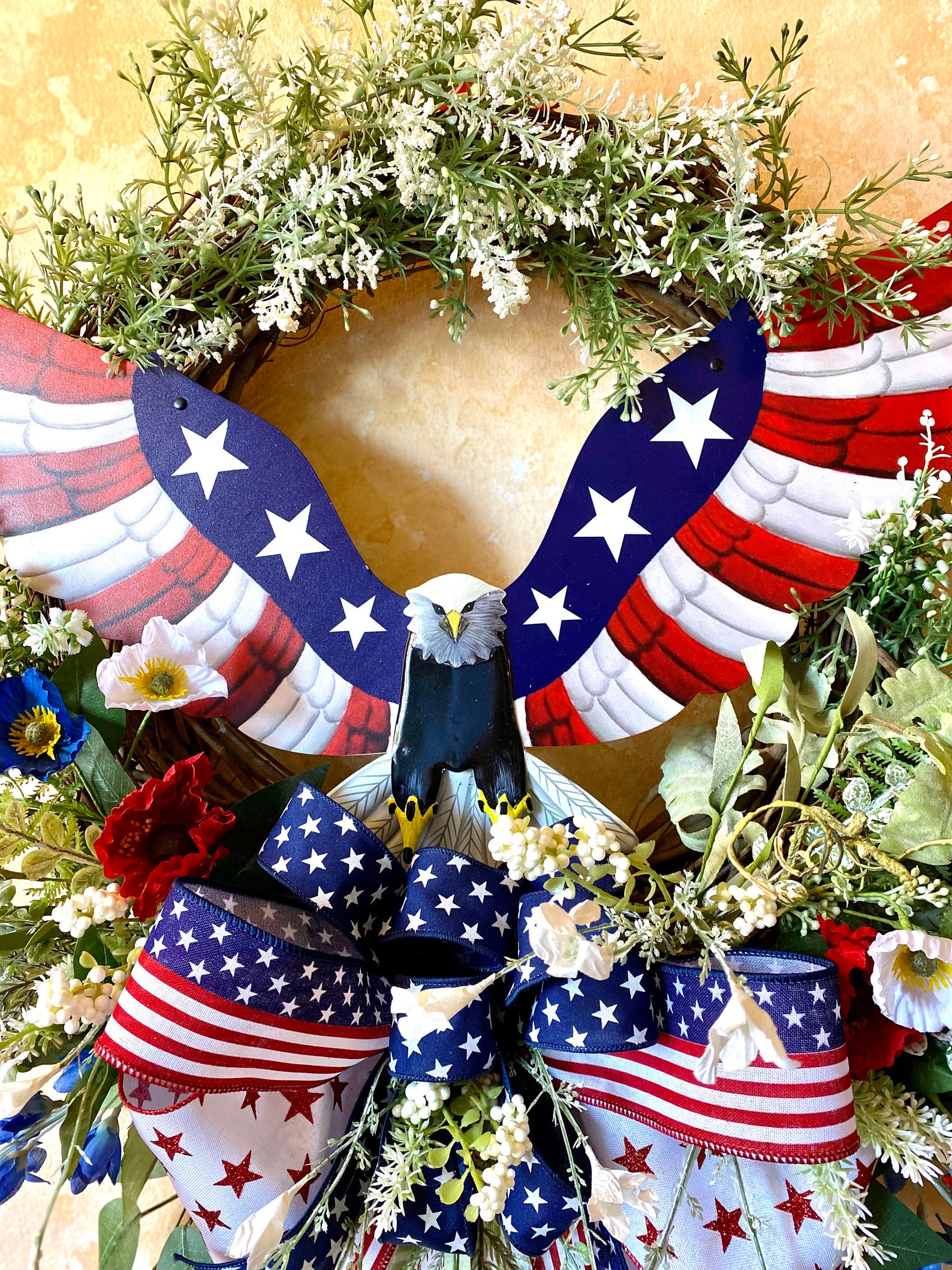 Eagle Wreath for Front Door,4th of July Decor,summer Patriotic Decor ...