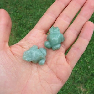 Mini Crystal Frog Carving 1" - Green Aventurine Frog Stone - Crystal ...