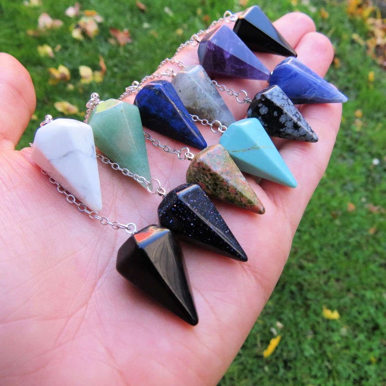 Small Stone Pendulum 1 Mini Crystal Dowsing Pendulum | Etsy