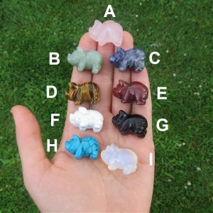 Mini Crystal Pig Figurine 1 Carved Stone Animal Carving Pig Gift Stone ...