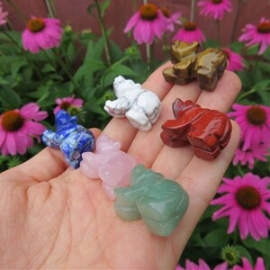 Mini Crystal Bear Figurine 1" - Carved Stone Animal Totem - Bear Stone ...