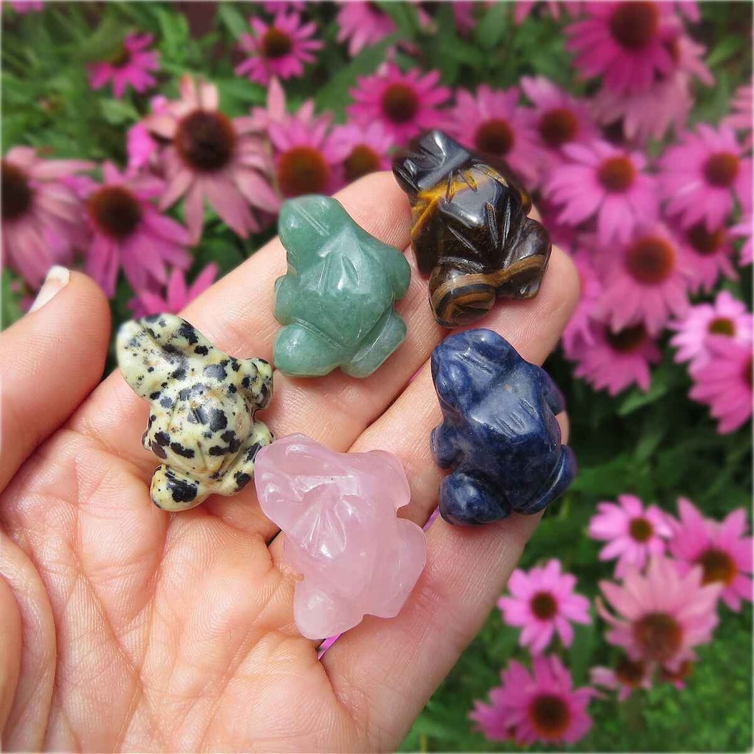 Mini Crystal Frog Carving 1" - Frog Stone - Carved Crystal Animal ...