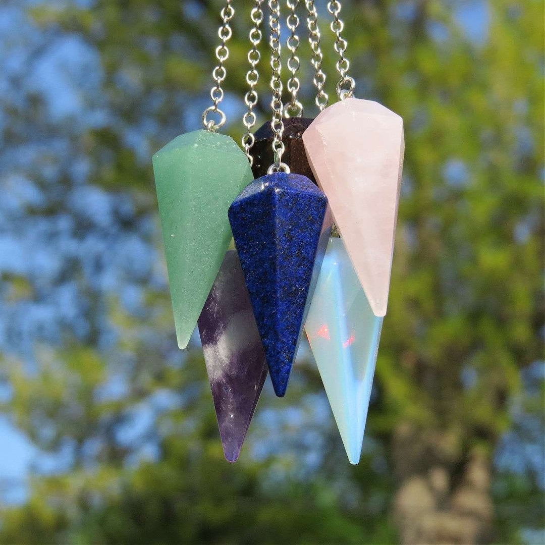 Crystal Dowsing Pendulum 1.5" - Stone Pendulum - Crystal Pendulum for ...