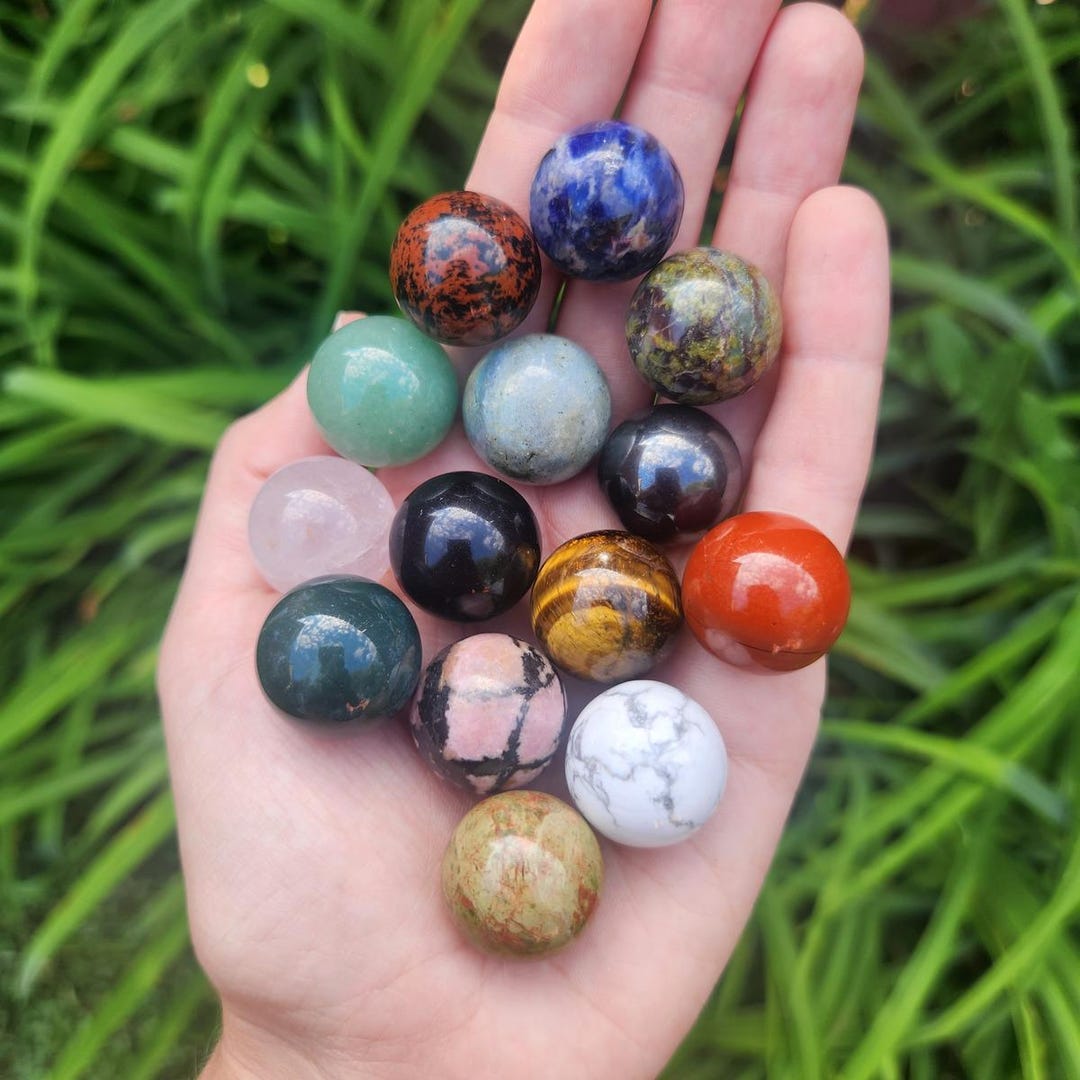 Mini Crystal Ball - Gemstone Sphere 20mm - Polished Crystal Marble ...