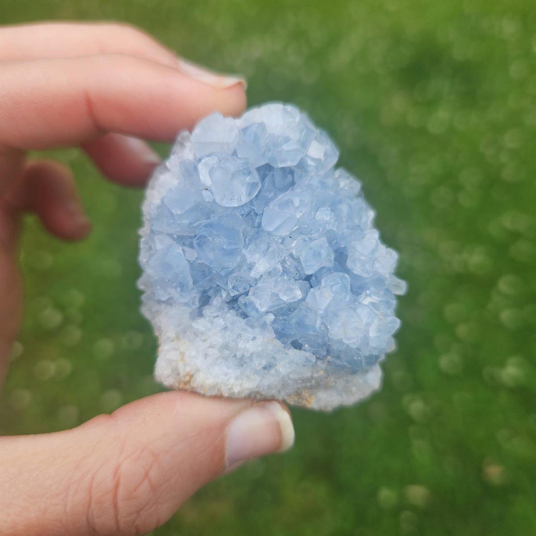 Raw Celestite Crystal Cluster - Blue Celestite Stone - Throat Chakra ...