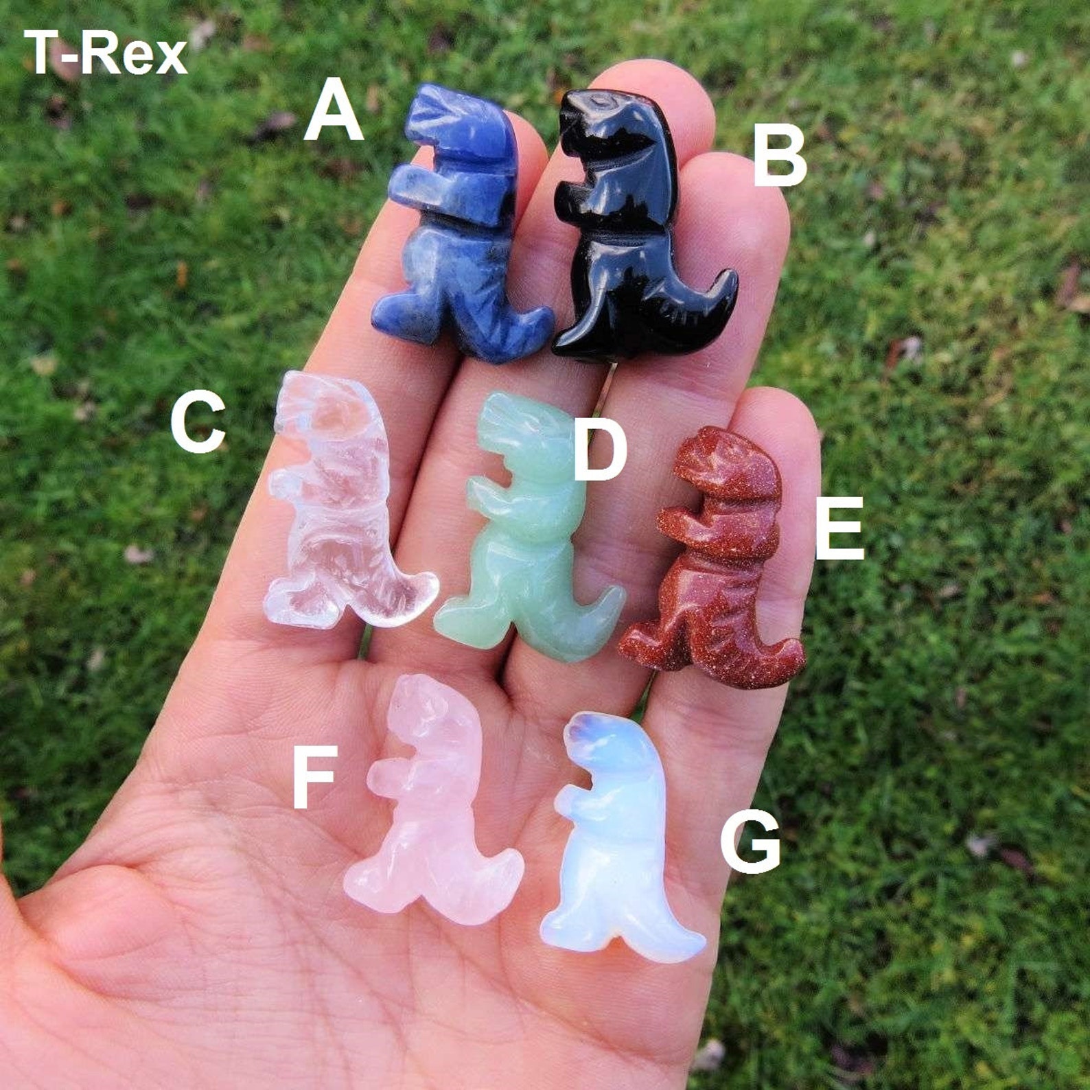 Mini Carved Crystal Dinosaur Figurine 1 Carved Stone | Etsy