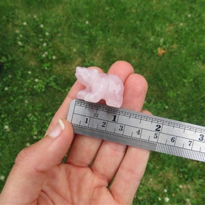 Mini Crystal Bear Figurine 1" - Carved Stone Animal Totem - Bear Stone ...