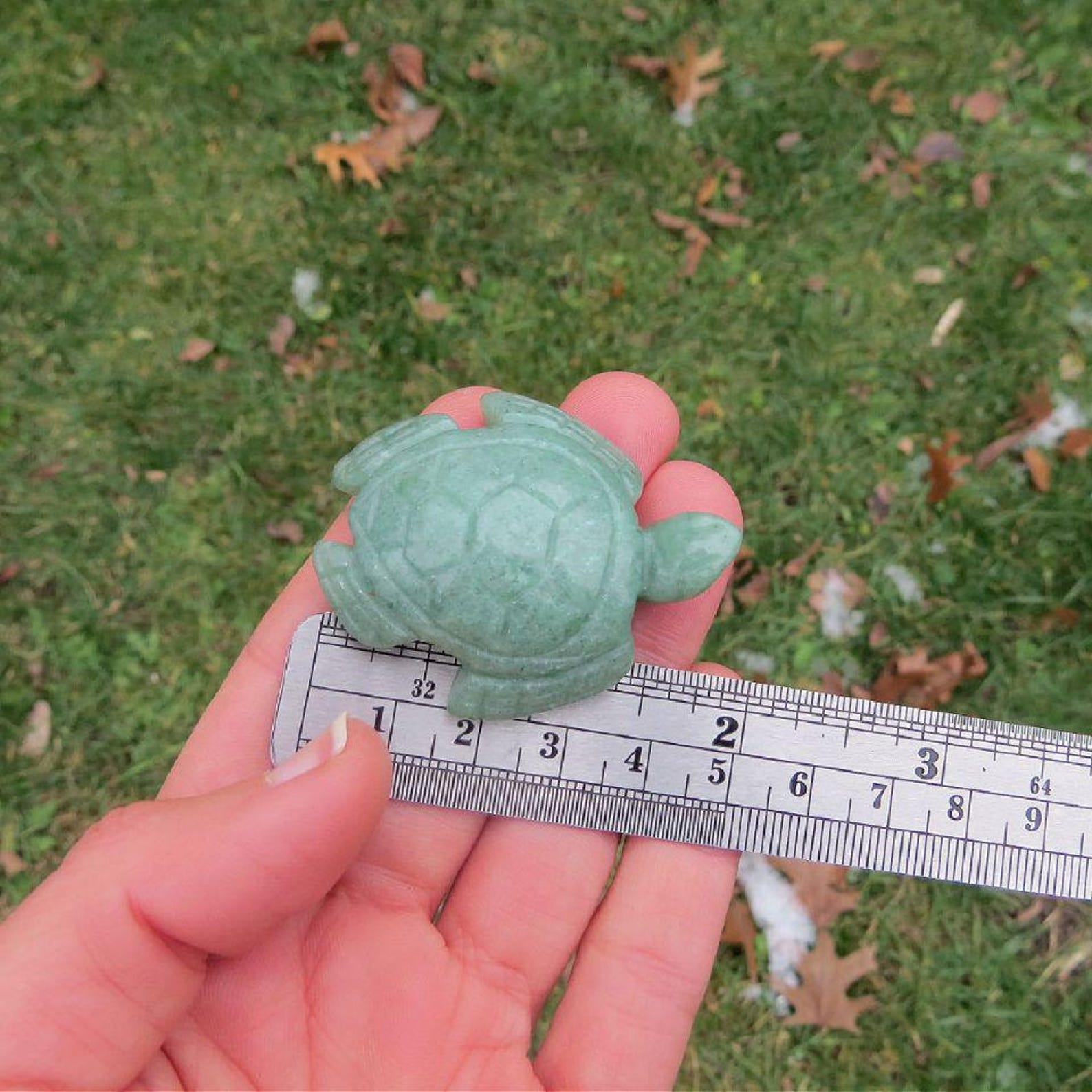 Crystal Sea Turtle Figurine 2" - Carved Stone Animal - Turtle Stone ...