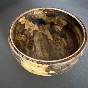 Spalted Tamarind Bowl With Maple Trim - Etsy