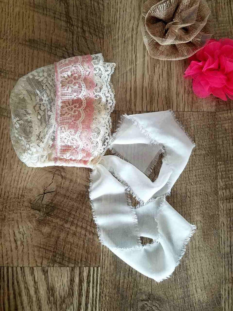 Lace baby girl bonnet Baby girl lace bonnet baby girl | Etsy