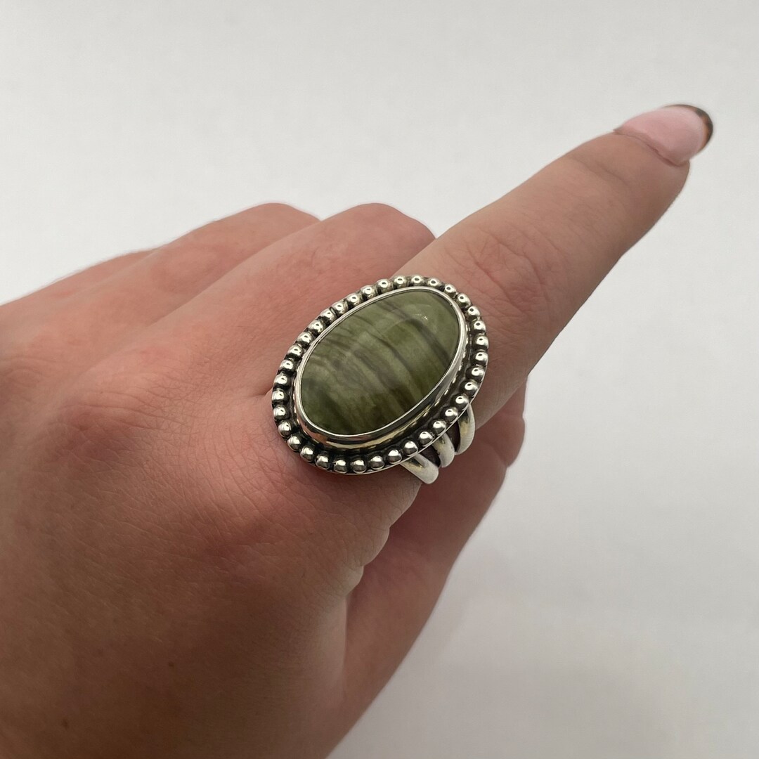 Lizard Skin Jasper Ring, 925 Sterling Silver Ring, Daily Wear Ring ...