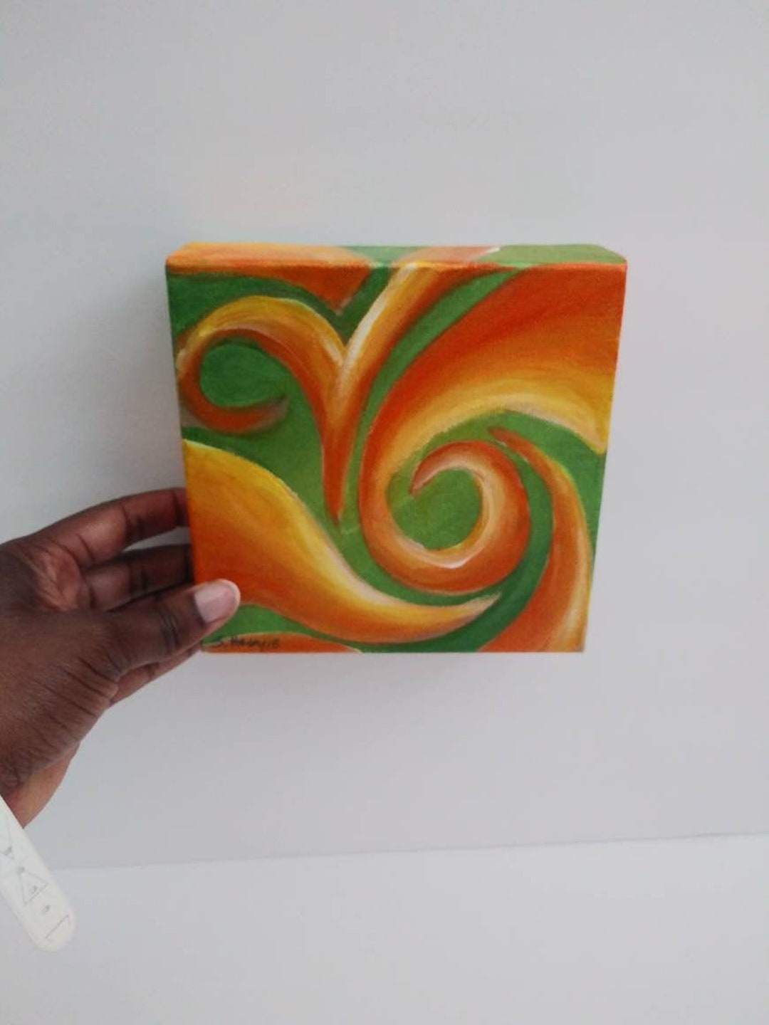 Neon Mini Canvas Painting, Abstract Mini Painting, Colorful Canvas ...