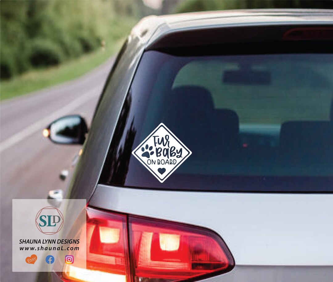 Fur Baby on Board Decal - Etsy