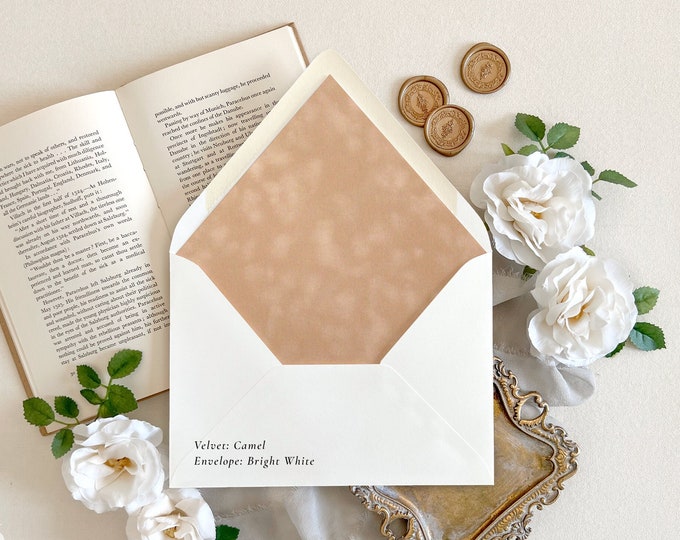 Custom Colors Handmade Envelopes With Velvet Liner, Elegant Envelopes ...