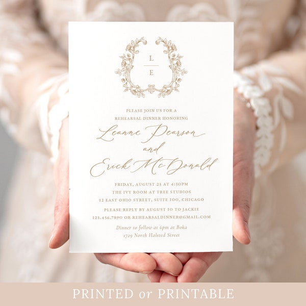 Monogram Invitation - Etsy