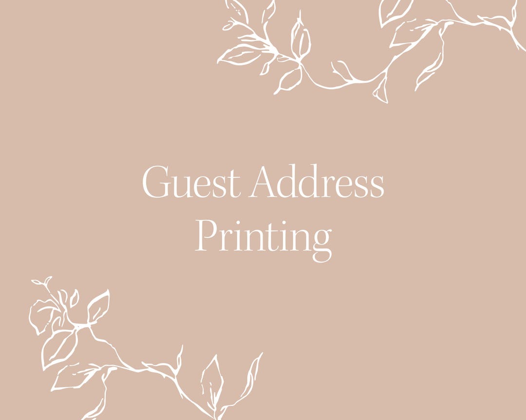 Guest Address Printing - Envelope Printing - Etsy