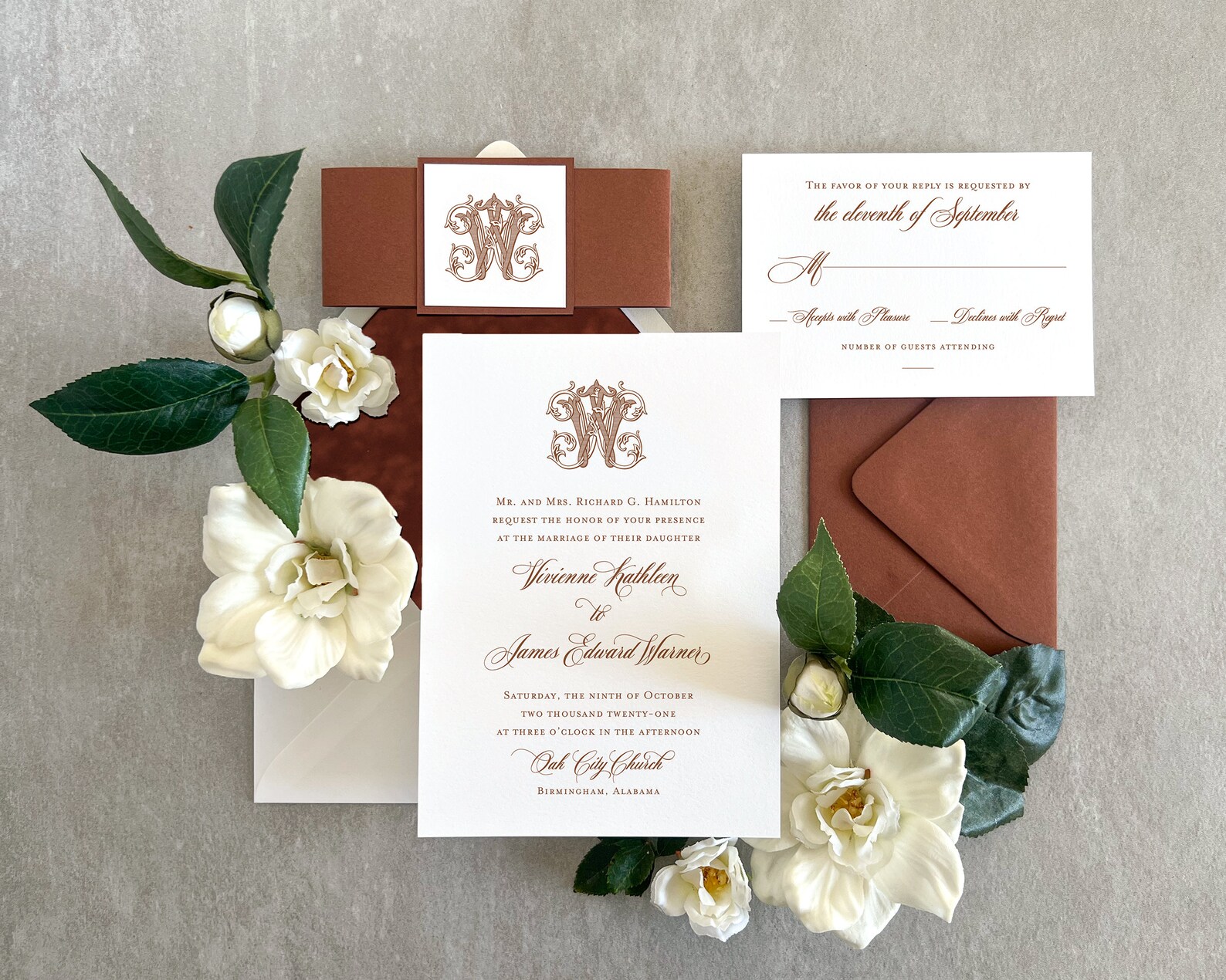 Custom Monogram Wedding Invitation Monogrammed Wedding - Etsy