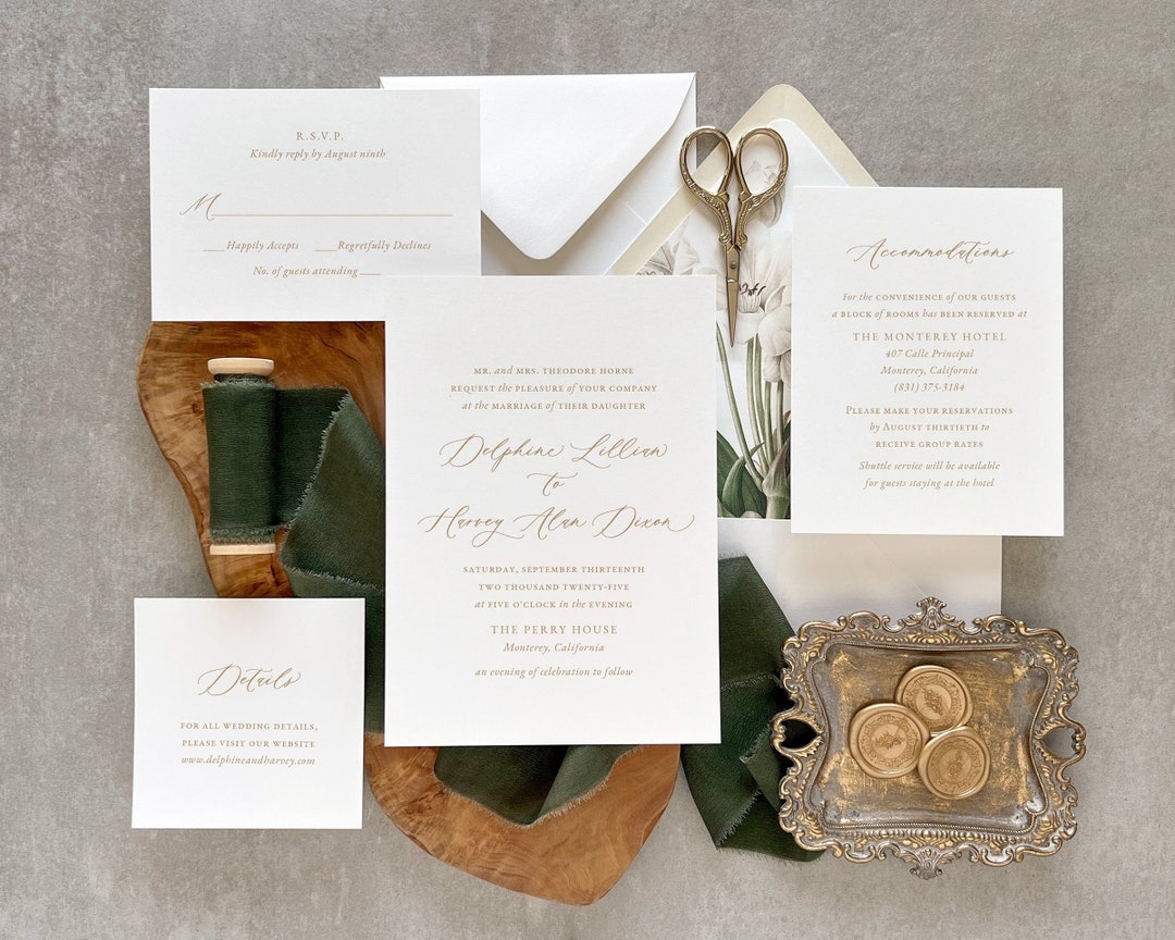 Elegant Wedding Invitation Timeless Wedding Invitation - Etsy