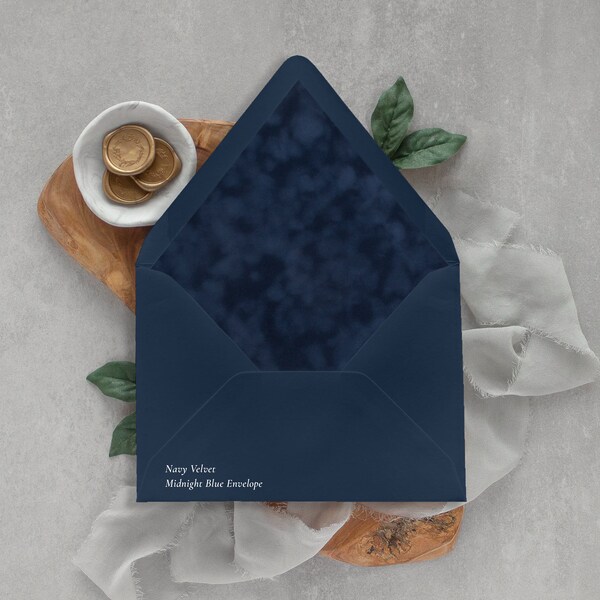 Navy Envelopes With Liners - Etsy