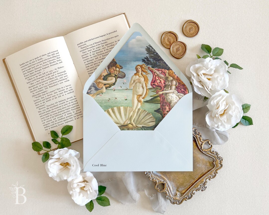Greek Mythology Wedding Envelopes | Birth of Venus Painting, Goddess of ...