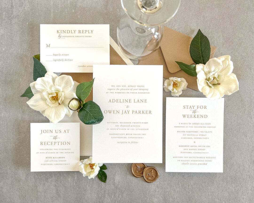 Timeless Simple Wedding Invitation Custom Wedding Invitation - Etsy