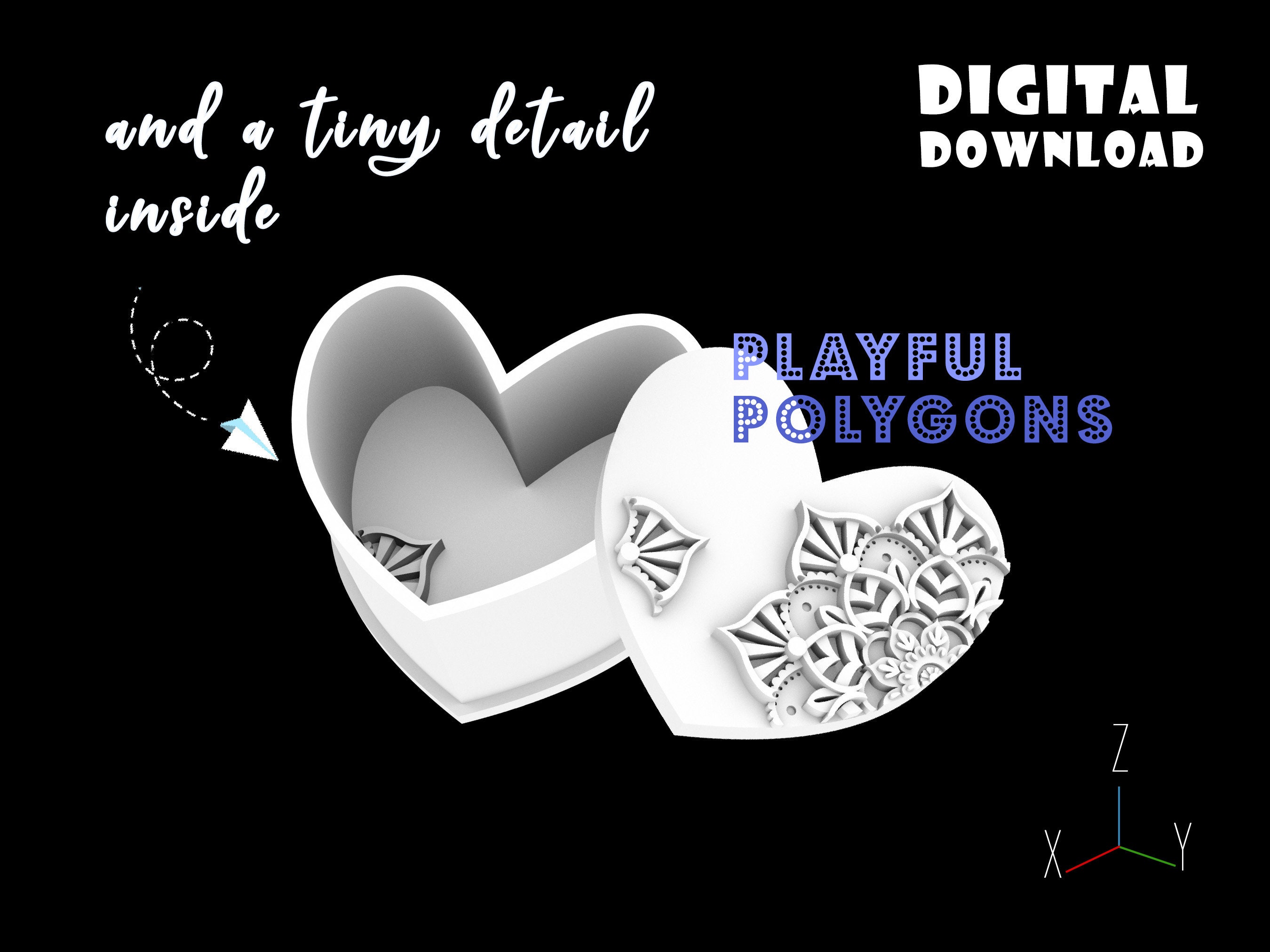 Heart-shaped Jewelry Box STL 3D Print File STL Model Keepsake Box - Etsy