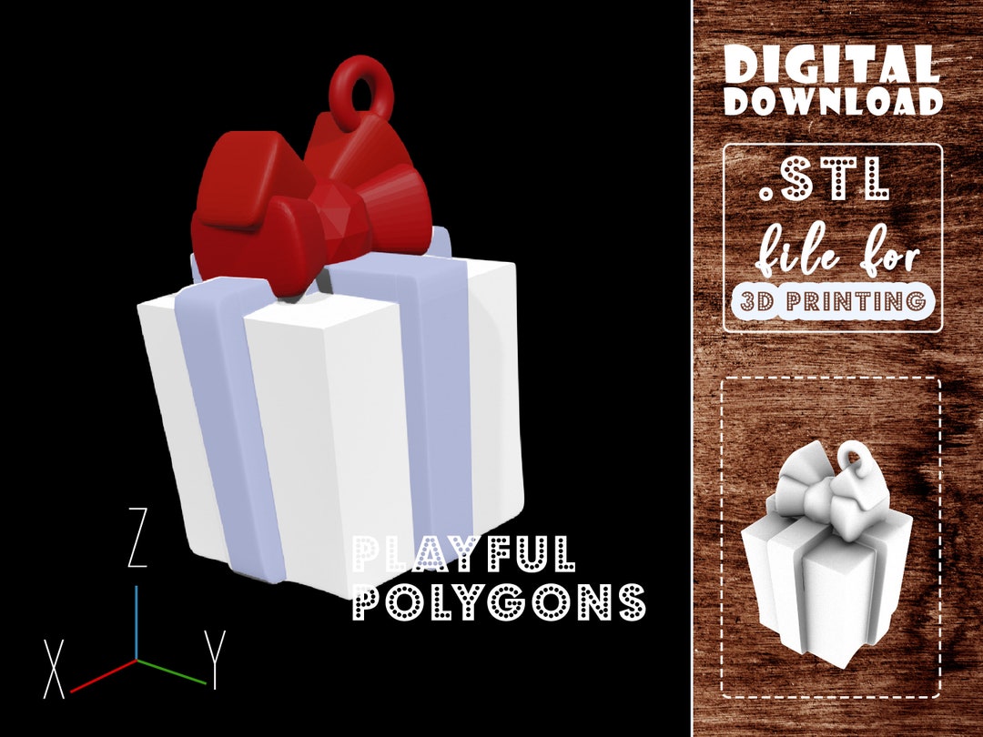 Gift Box 3D Print STL Files | Digital Model Ready for 3D Printing ...