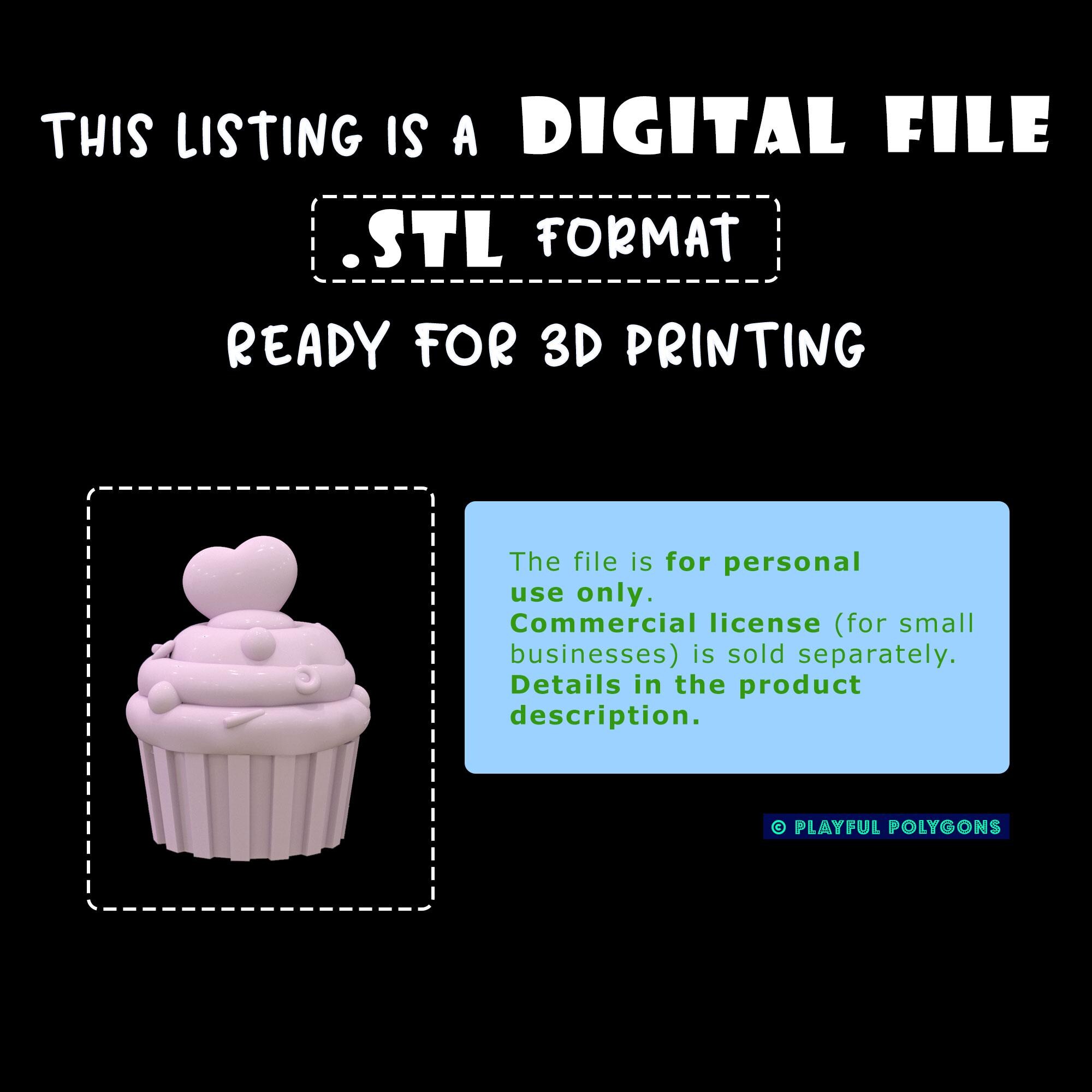 Cute Threaded Cupcake Box STL Files | Storage Box 3D Print File ...