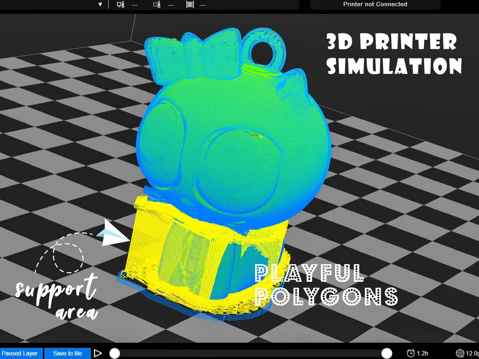 Cute Cat Keychain 3D Print STL File Digital File Ready for - Etsy
