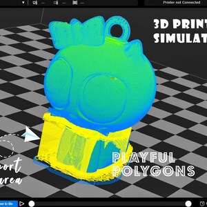 Cute Cat Keychain 3D Print STL File Digital File Ready for - Etsy