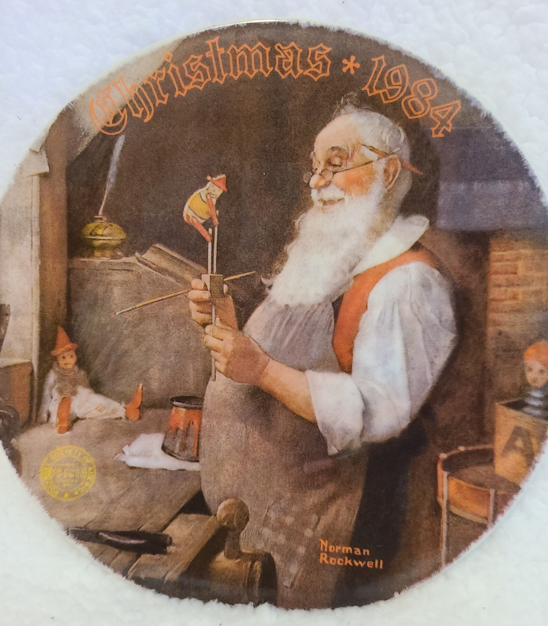 Rockwell Society knowles santa in His Workshop Christmas Limited Edition Plate 1984 - Etsy