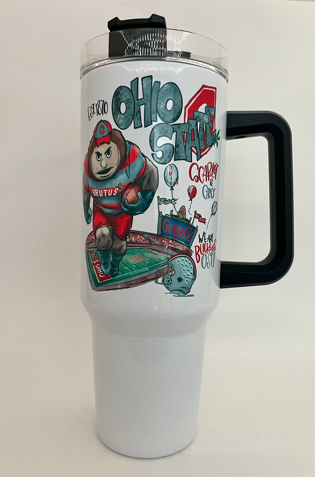 Ohio State Tumbler Tumbler Buckeyes Cup (handle on 40 Oz) the Ohio ...