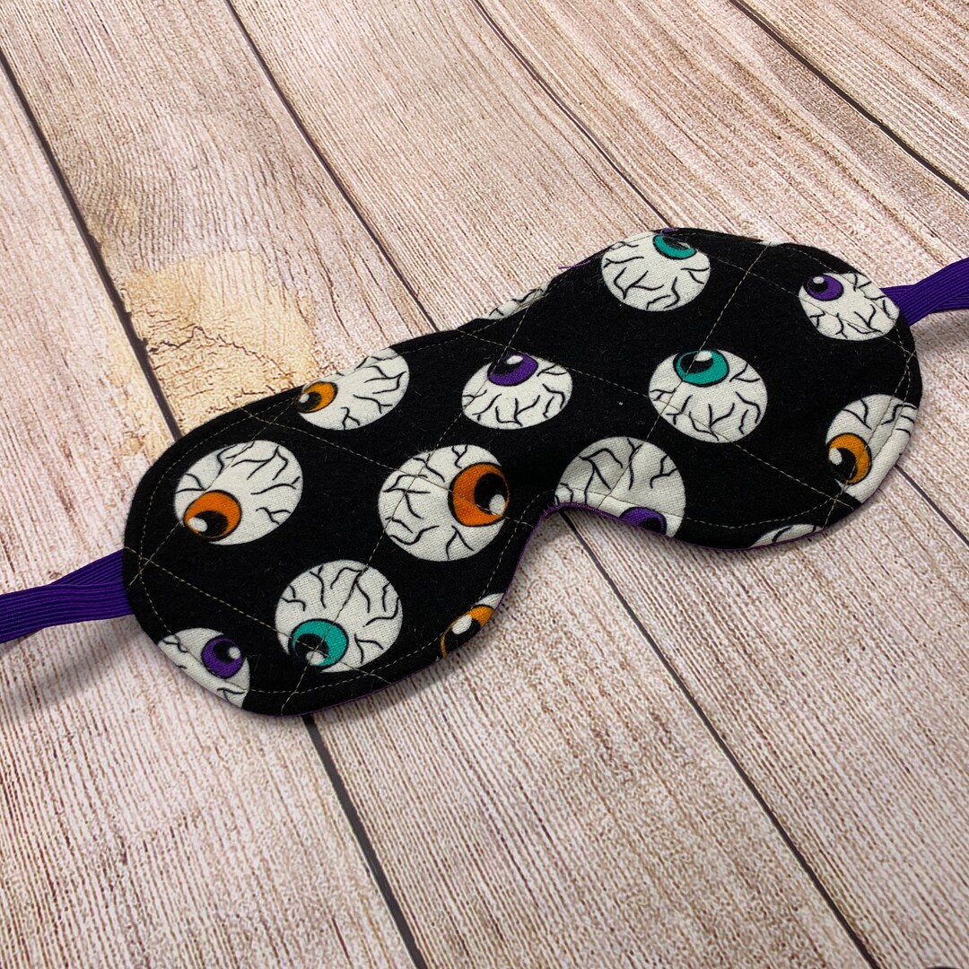Glow in the Dark Spooky Eyeball Sleep Eye Mask, Halloween Eye Mask - Etsy