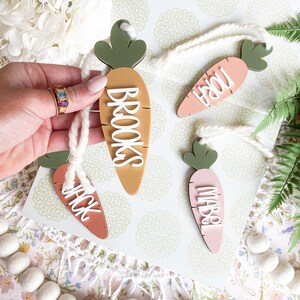 Carrot Easter Basket Tag, Personalized Easter Basket Tag, Carrot Easter ...