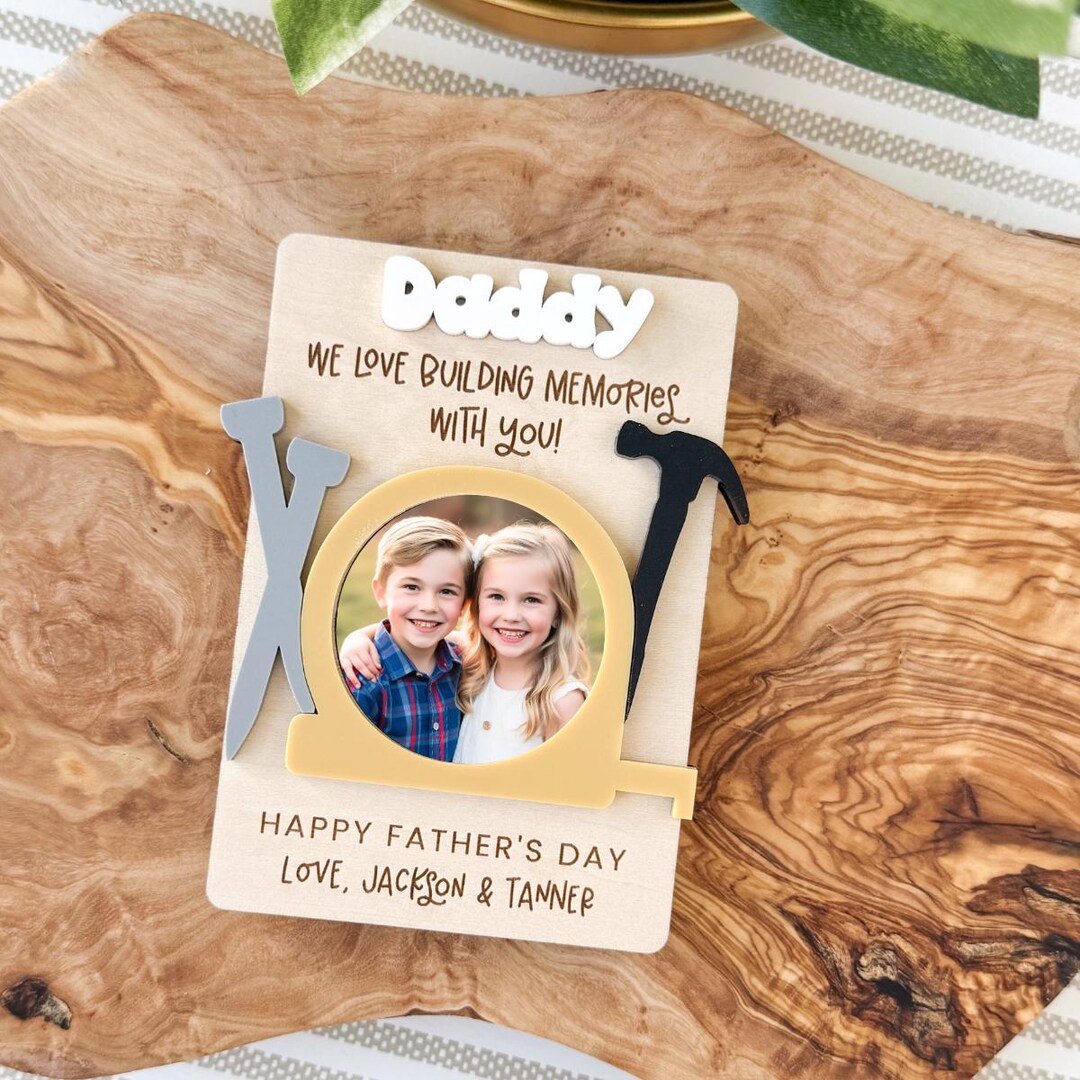 Photo Magnets, Fathers Day Gift From Kids, Picture Magnet, Personalized ...