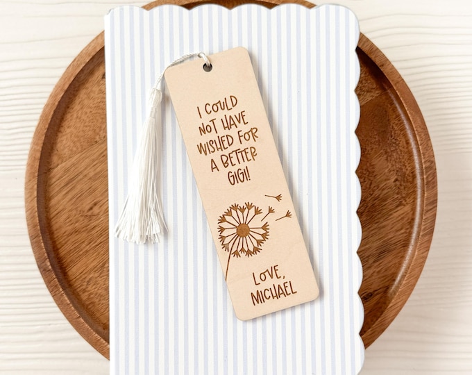 Engraved Leather Bookmark | Mom Personalized Bookmark | Gift for Mom ...
