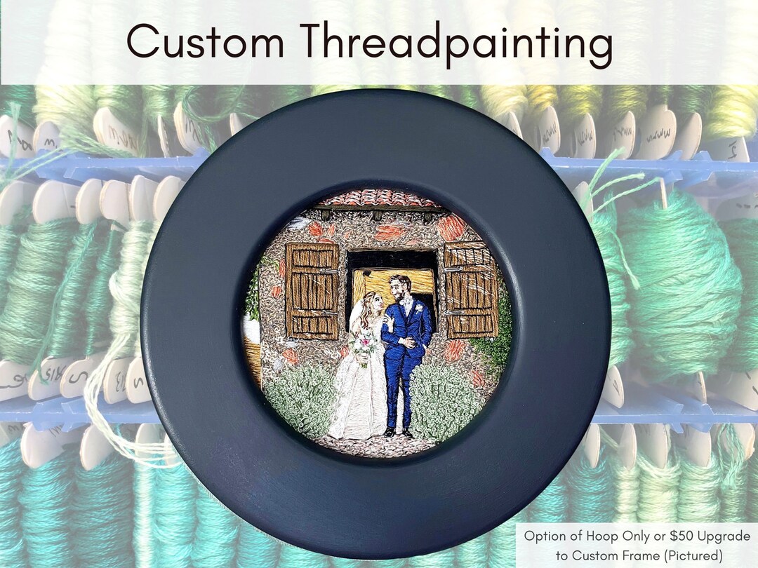 Custom 5 Inch Round Thread Painting Hand Embroidery Art Gift - Etsy