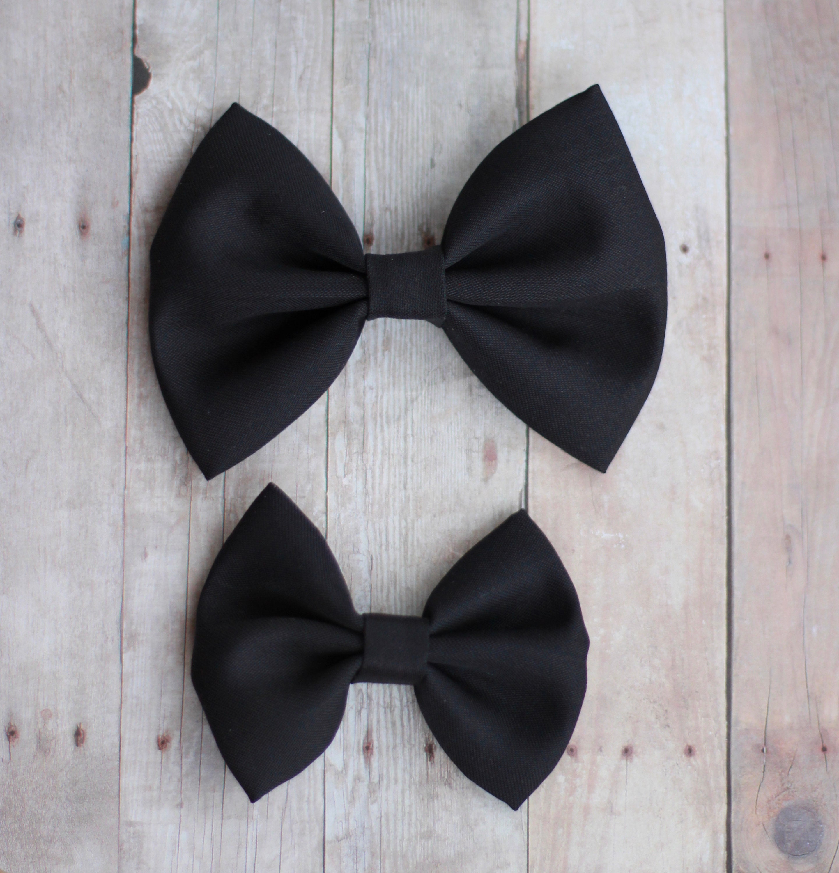 Black Hair Bow Black Hair Bow Clip Black Bow Nylon - Etsy