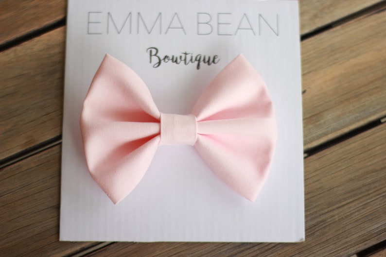 Blush Pink Hair Bow Pale Pink Hair Bow Blush Fabric Bows - Etsy