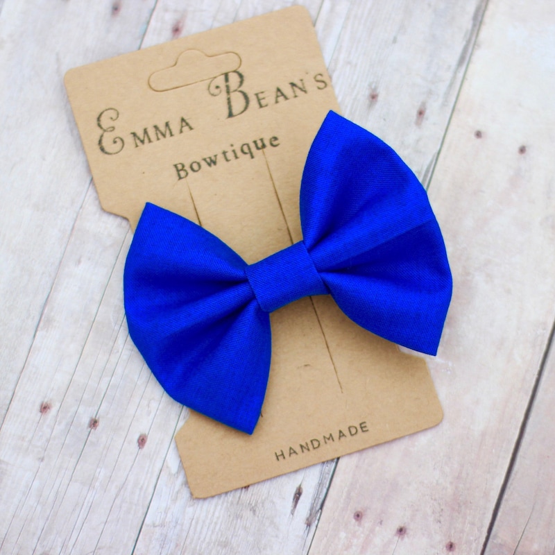 Big Blue Bows - Etsy