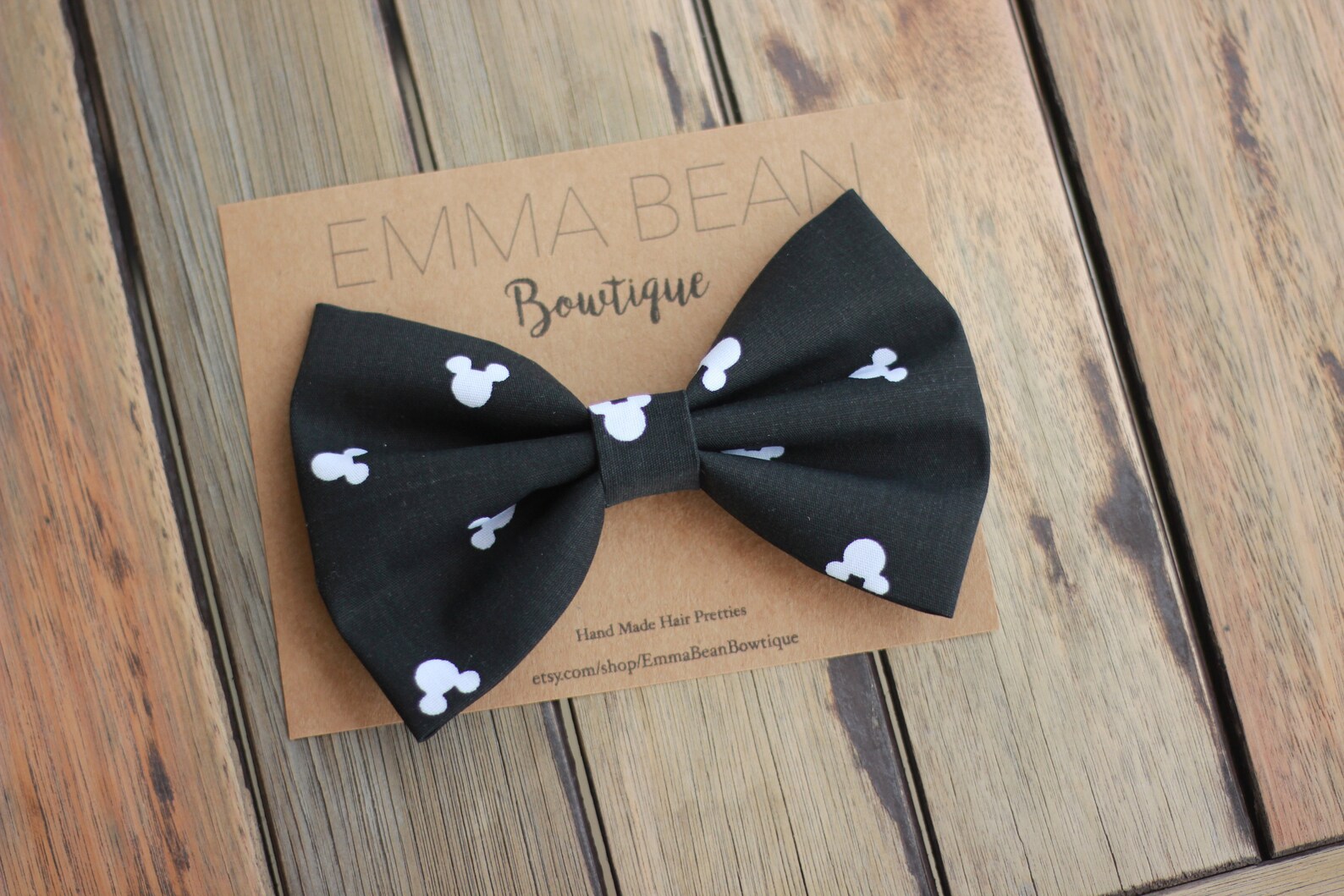 Mickey Mouse Hair Bow Black With Mickey Mouse Hair Bow Big | Etsy