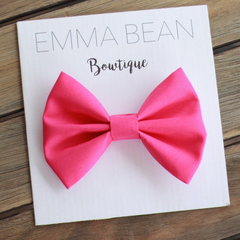 Hot Pink Hair Bow - Etsy